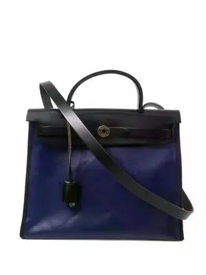 Hermès 2018 Pm Herbag Two-way Tote Bag - Blue