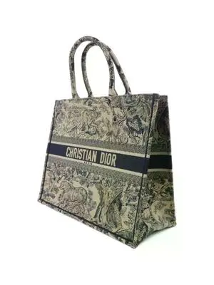 Dior Large Book Tote Oblique Canvas Tote Bag