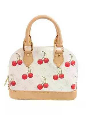 LOUIS VUITTON X Takashi Murakami Alma Bb Leather Handbag