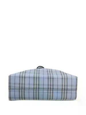 Burberry Check-print Tote Bag - Blue
