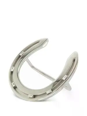 Hermès Fer A Cheval Scarf Ring - Silver