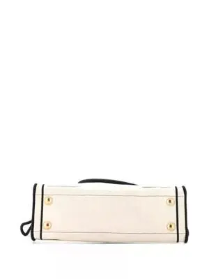 Fendi Roma Shopper Canvas Small Tote Bag