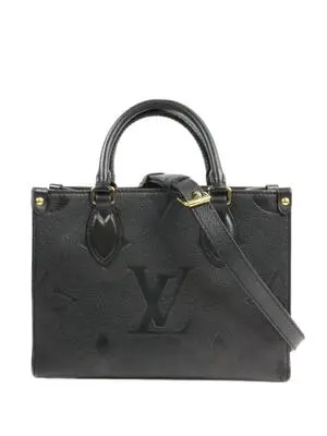 LOUIS VUITTON Pm Onthego Monogram Empreinte Tote Bag - Black