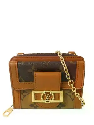 LOUIS VUITTON Monogram Reverse Micro Dauphine Shoulder Bag - Brown