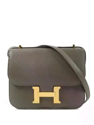 Hermès Mini Constance Epsom Shoulder Bag - Grey