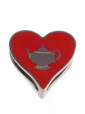 Hermès Heart-shaped Teapot Scarf Ring - Silver