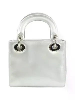 Dior Mini Lady Tote Bag - Silver