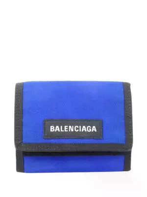 Balenciaga Logo-patch Wallet - Blue
