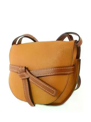 Loewe Small Gate Leather Shoulder Bag - Brown