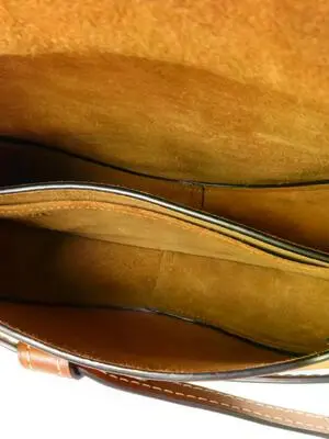 Loewe Small Gate Leather Shoulder Bag - Brown