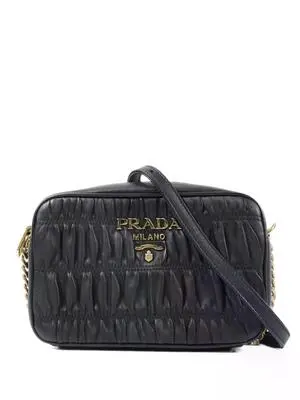 Prada Ruched-leather Chain-link Mini Bag