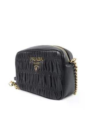 Prada Ruched-leather Chain-link Mini Bag
