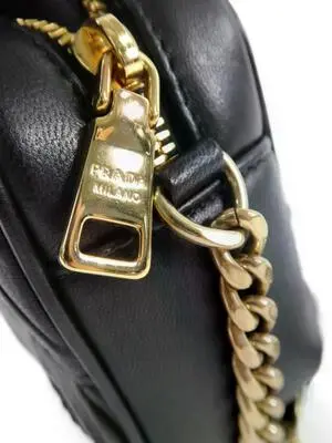 Prada Ruched-leather Chain-link Mini Bag