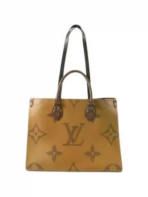 LOUIS VUITTON Mm On The Go Giant Monogram Reverse Canvas Tote Bag - Brown