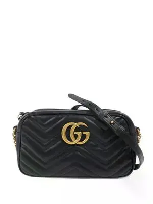 Gucci Marmont Gg Shoulder Bag - Black