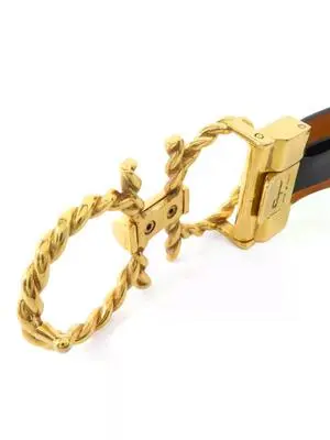 FERRAGAMO Gancini Torchon Reversible Belt