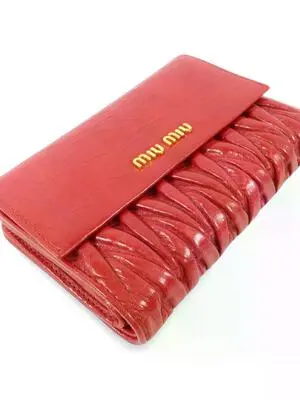 Miu Miu Matelassé Leather Trifold Wallet