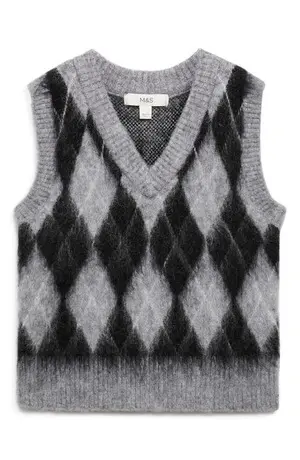 M&s Argyle Oversize Sweater Tank