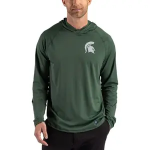 Cutter & Buck Michigan State Spartans Prospect Recycled Featherlight Stretch Hoodie - Green