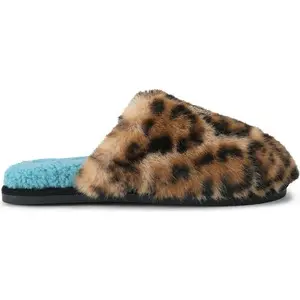 Kurt Geiger Kensington Faux Fur Slipper - Open Brown