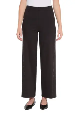 Lyssé Erin Studded High Waist Wide Leg Jeans
