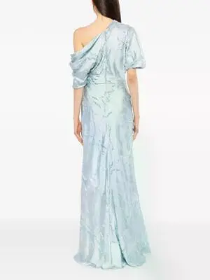 Amsale One-shoulder Fil-coupé Dress