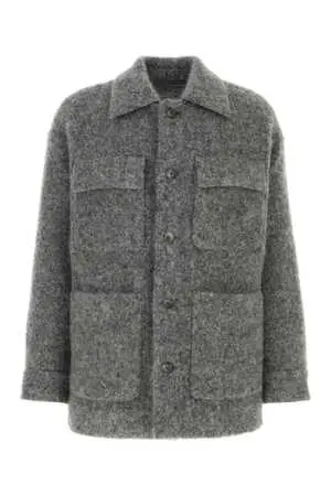 Dolce & Gabbana Dark Grey Alpaca Blend Jacket - Gray