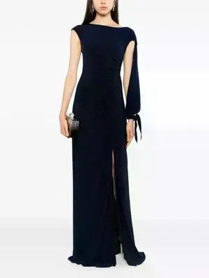Amsale Cap-sleeve Jersey Gown