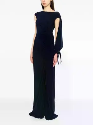 Amsale Cap-sleeve Jersey Gown