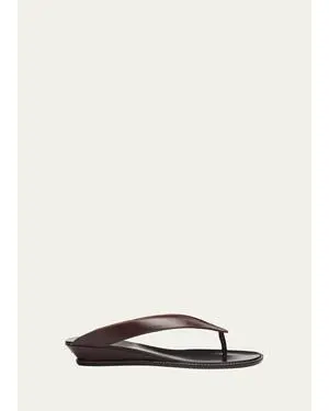 GIUSEPPE ZANOTTI 25mm Amelia Leather Thong Sandals - Moro