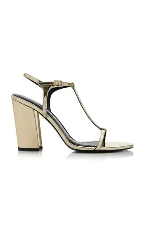 Simkhai Stacey Metallic Leather Sandals - Gold
