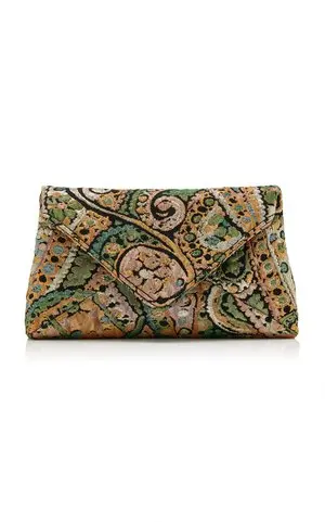 Dries Van Noten Paisley Jacquard Envelope Clutch - Multi
