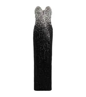 Pamella Roland Embellished Dégrade Gown