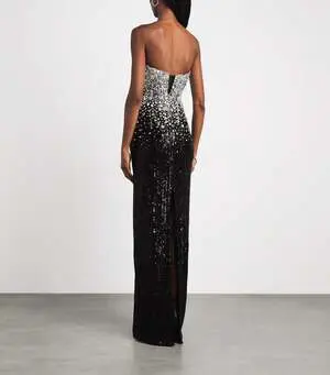 Pamella Roland Embellished Dégrade Gown