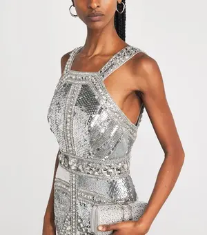 Pamella Roland Embellished Halterneck Gown