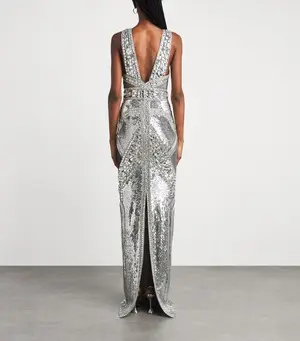 Pamella Roland Embellished Halterneck Gown