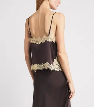 DÔEN Silk Lace-trim Kira Camisole