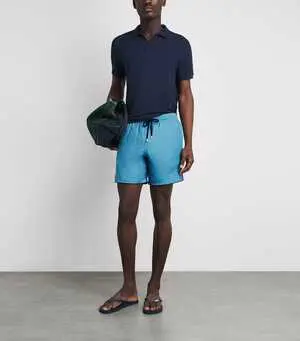Vilebrequin Linen Mallorca Swim Shorts - Blue