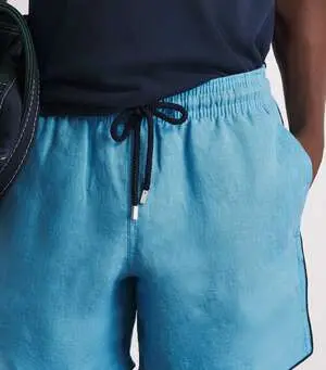 Vilebrequin Linen Mallorca Swim Shorts - Blue