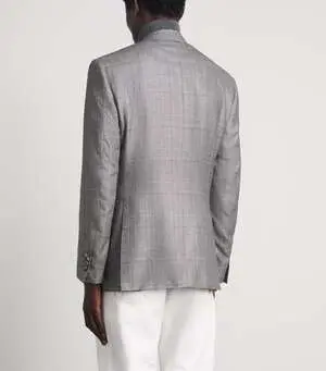 Canali Silk-cashmere Check Blazer