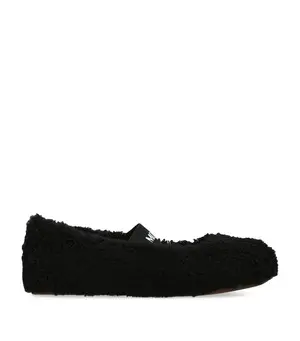 Moon Boot Shearling Ballet Flats - Black