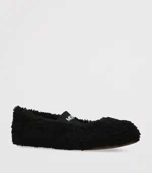 Moon Boot Shearling Ballet Flats - Black