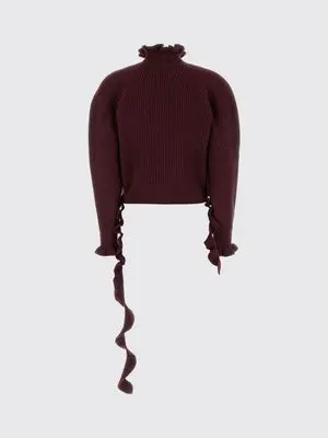 Blumarine Virgin Wool Turtleneck Jumper With Ruffle Details