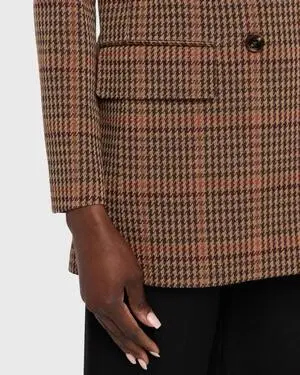 Max Mara Guelfo Wool And Cotton Jersey Double-breasted Blazer