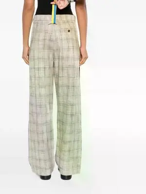 LITKOVSKA Checked Frayed-edge Trousers