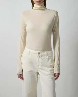 HOUSE OF DAGMAR Top Wool Jersey Rollneck