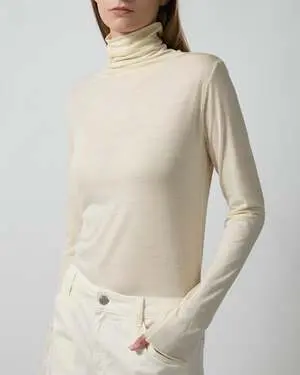 HOUSE OF DAGMAR Top Wool Jersey Rollneck