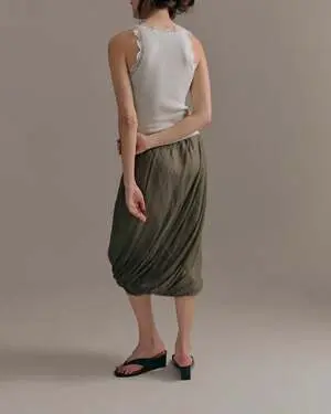 LEONÍ Camisole Älma Lace-trimmed Ribbed Silk