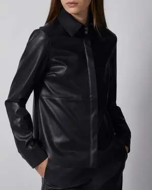WAKAKUU Shirt Faux Leather