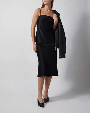 WAKAKUU Skirt Ace Satin Midi